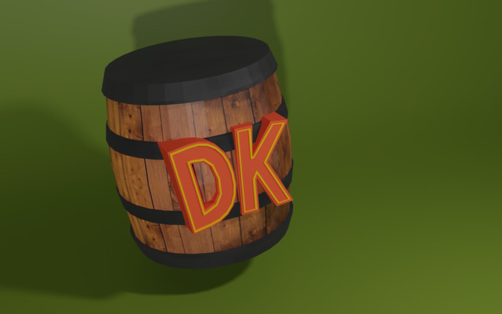 3D design Donkey Kong Barrel - Tinkercad