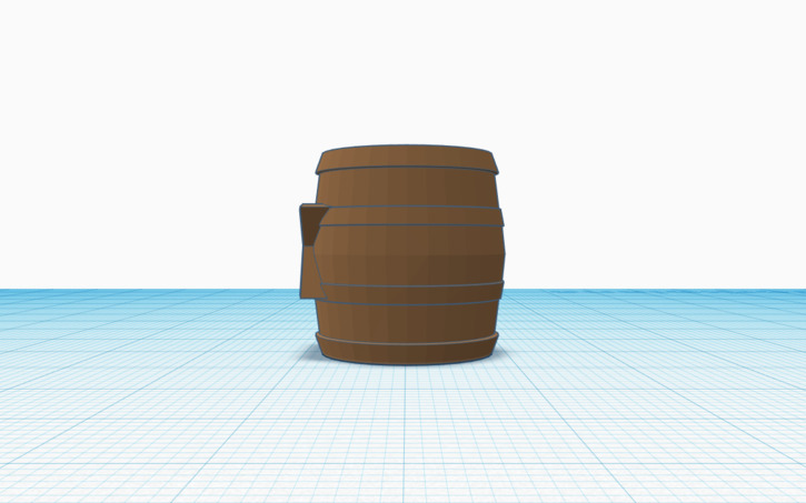 3D design Donkey Kong Barrel - Tinkercad
