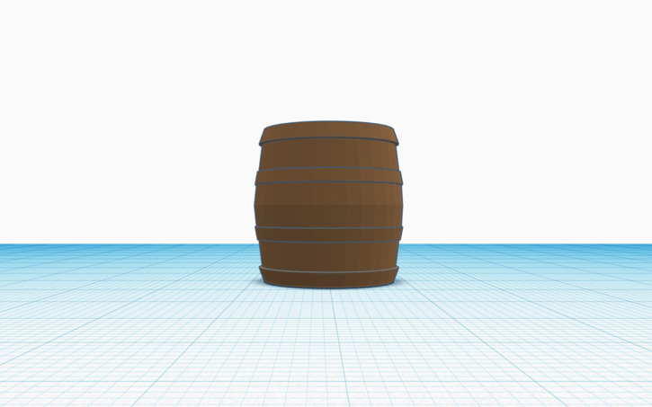 3D design Donkey Kong Barrel - Tinkercad
