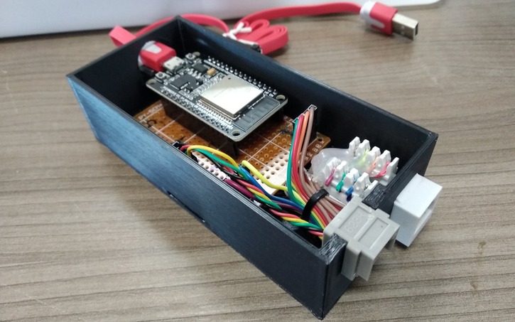 3D design ESP32 Box Case Mount RJ45 RJ11 - Tinkercad
