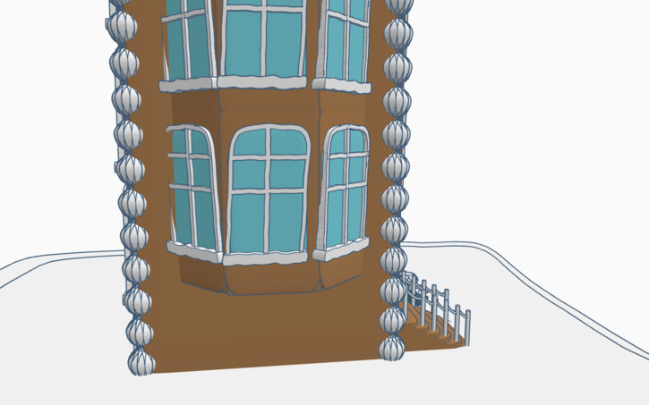 3D design Gingerbread apartment - Tinkercad
