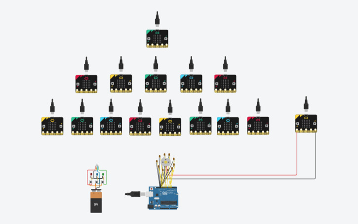 Circuit design A first micro:bit animation challenge by alexxlj - Tinkercad