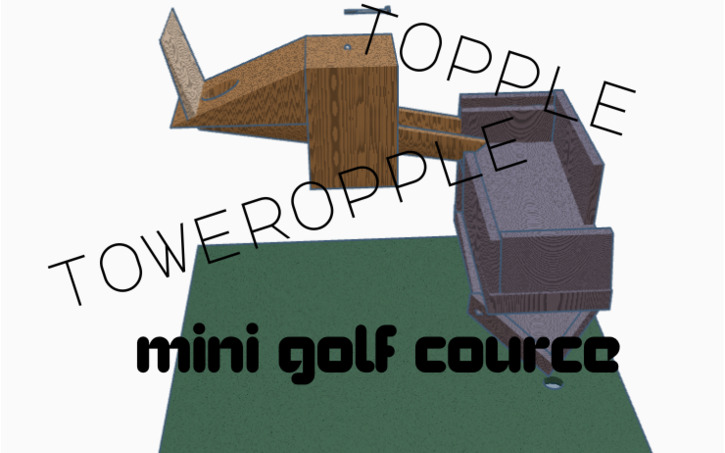 3D design Topple Towerople mini golf course - Tinkercad