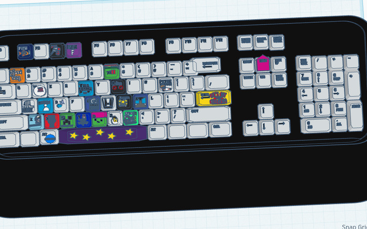 3D design Community Keyboard - Tinkercad