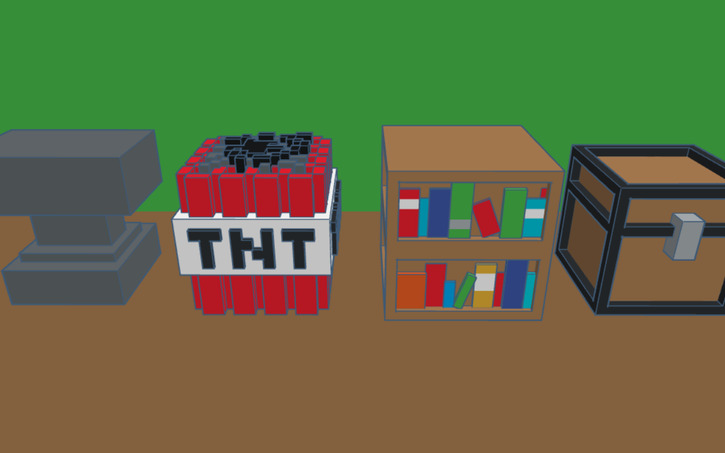 3D design 3D Minecraft Blocks - Tinkercad