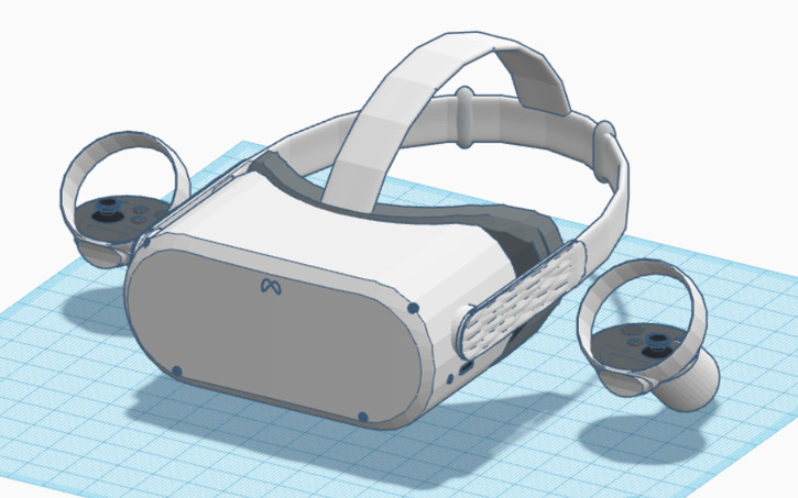 3D design Meta Quest 2 - Tinkercad
