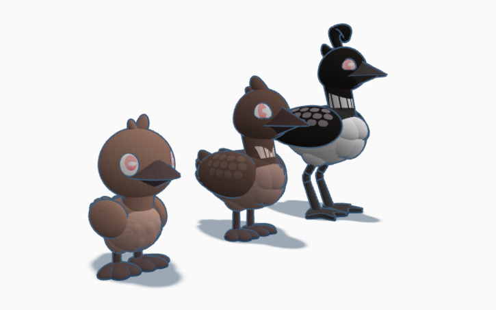 3D design Common Loon Fakemon Line - Tinkercad