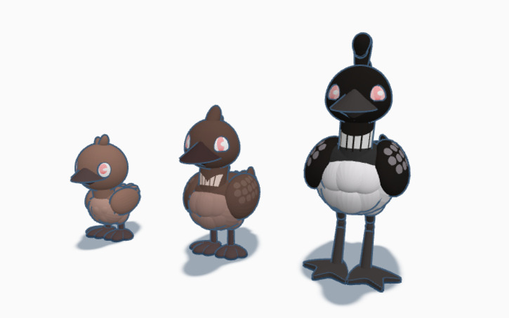 3D design Common Loon Fakemon Line - Tinkercad