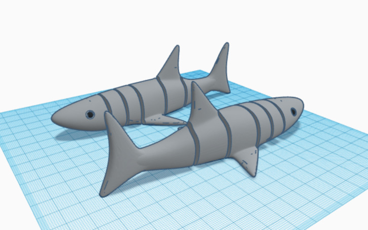 3D design Articulated Sharks - Tinkercad