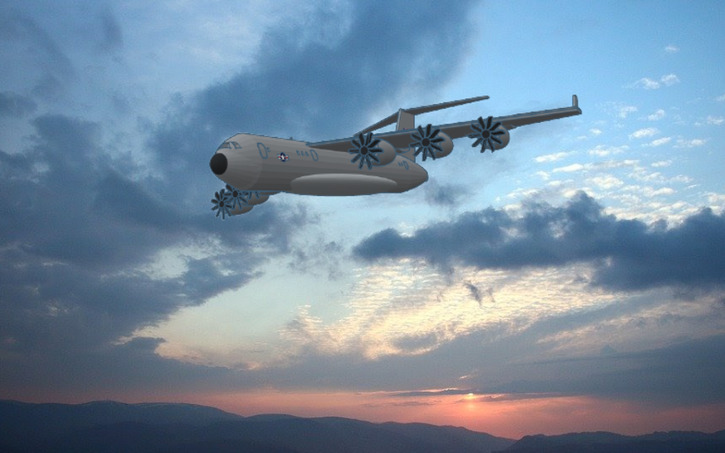 3D design Military Cargo Plane - Tinkercad