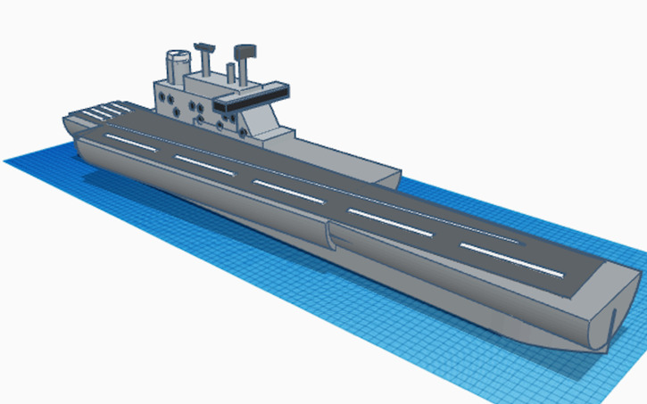 3D design Airborne Aircraft carrier - Tinkercad