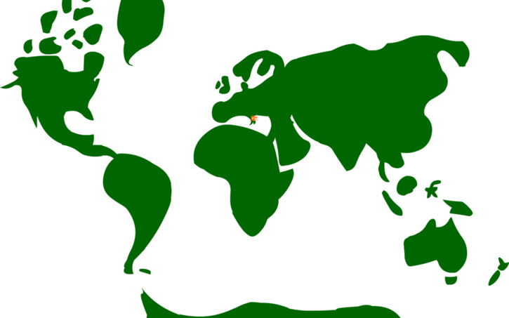 3D design world map made from memory. - Tinkercad