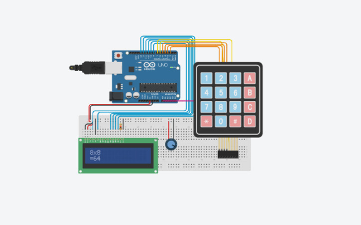 Circuit design Calculadora com lcd - Tinkercad