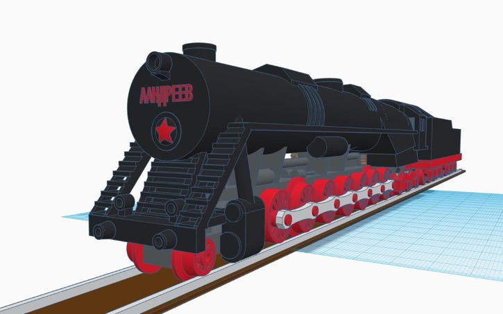 3D design AA20-1 4-14-4 HO scale Motorised - Tinkercad