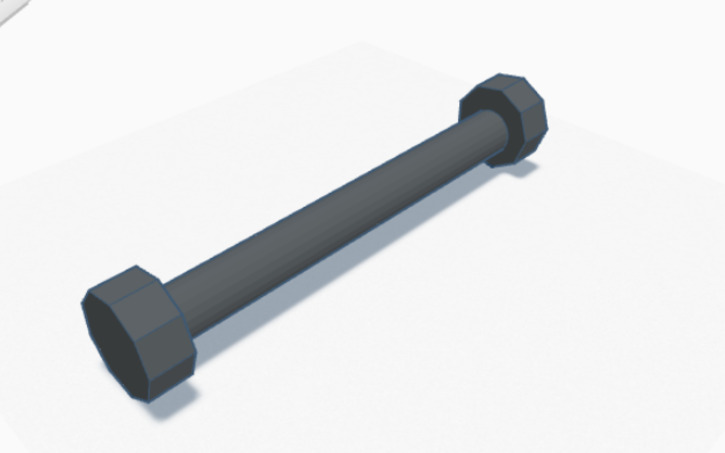 3D design Dumbell - Tinkercad