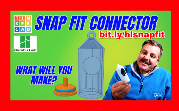3d Design Snap Fit Connector Tutorial Tinkercad