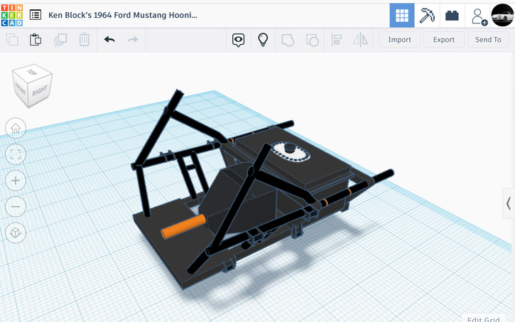 3D design Ken Blocks 1964 RTR Ford Mustang GT “Hoonicorn” Drift Machine ...