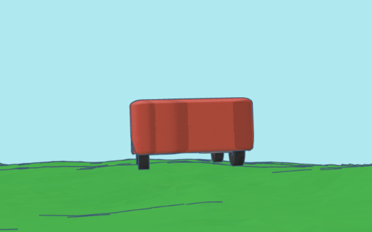 3D design Sim lab driving car with suspension terrain test - Tinkercad