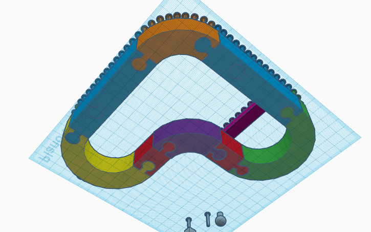 3D design Loom knitting, telar para lana montable/desmontable. - Tinkercad