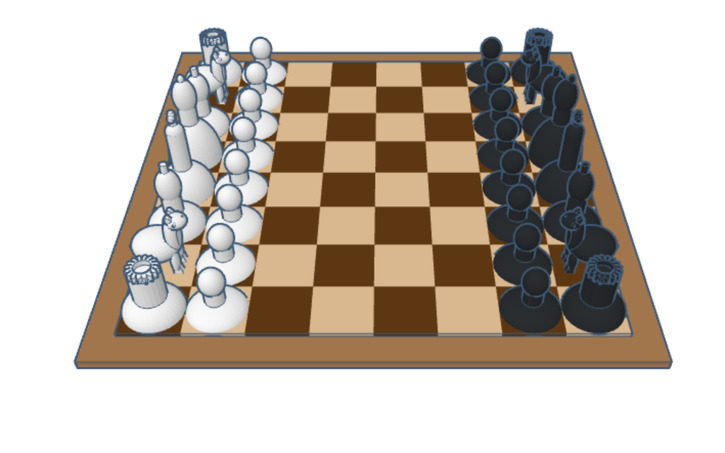 3D design Chess Board - Tinkercad