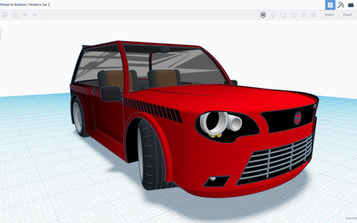 3D design Orhan's Car mk2 - Tinkercad