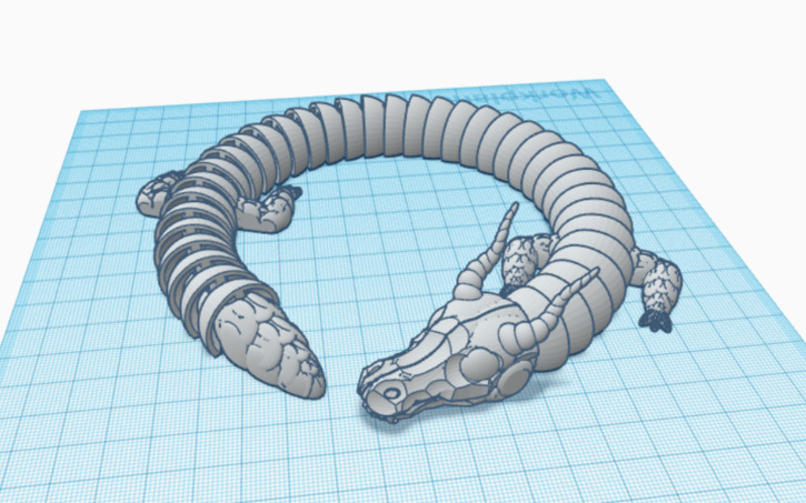 3D design Articulated Bone Dragon - Tinkercad