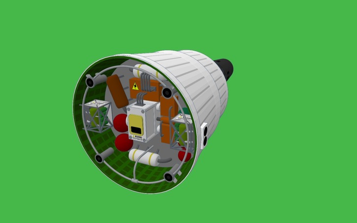 3D design 1960's Rocket Capsule/Payload module - Tinkercad