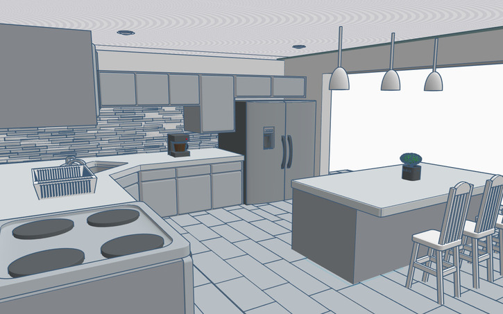 3D design KITCHEN - Tinkercad