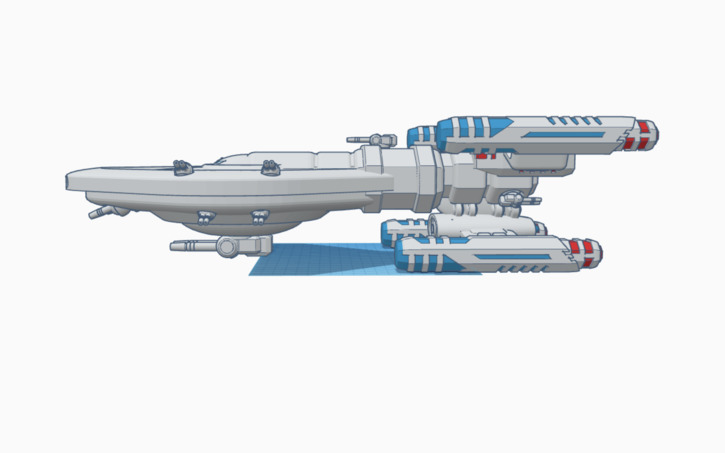 3D design The Warship "Wrath of Rigel" - October 2024 - Tinkercad
