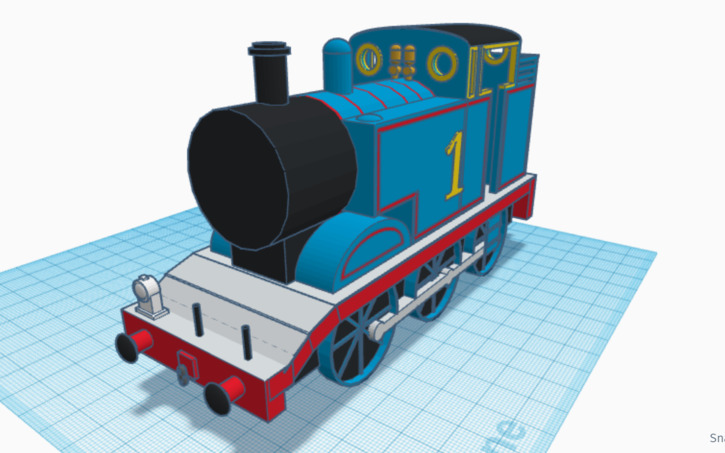 3D design Thomas the tank engine (no face) - Tinkercad
