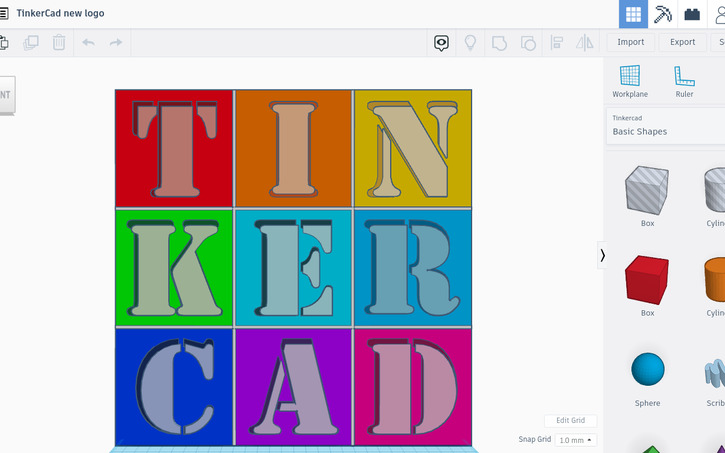 3D design TinkerCad new logo - Tinkercad