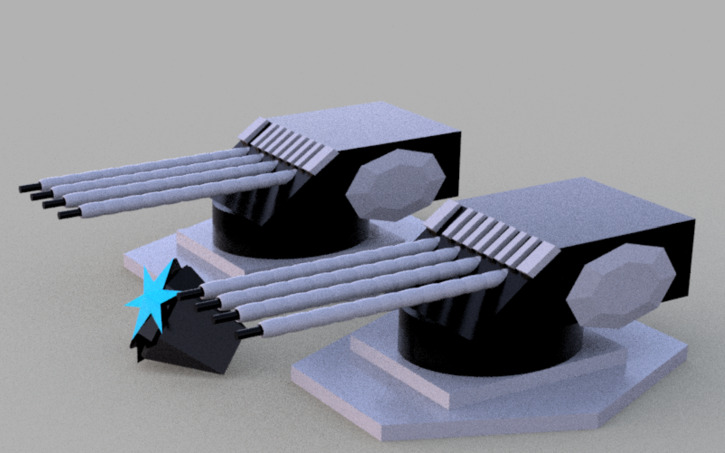 3D design Gun Turret for Battleship - Tinkercad