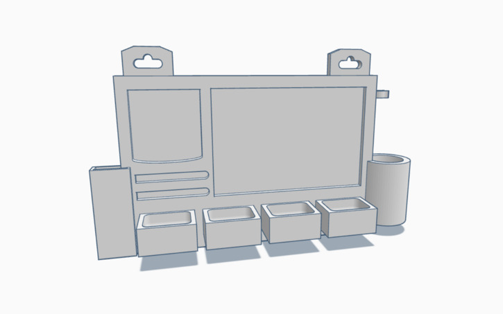 3D design Wall Supplies Organizer - Tinkercad