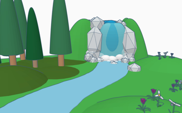 3D design Waterfall - Tinkercad