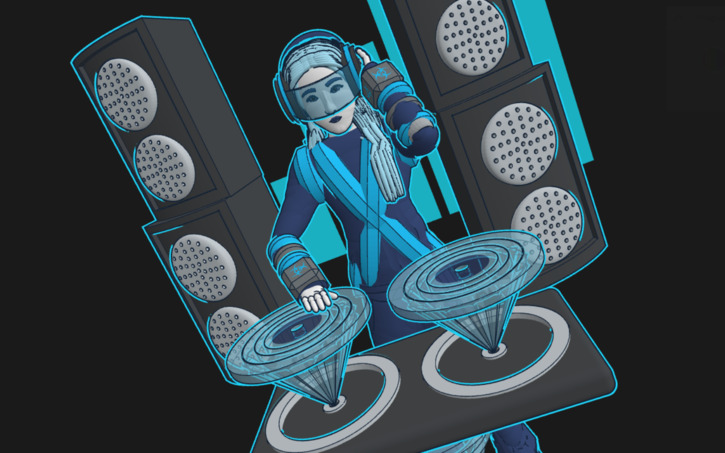 3D design Futuristic Sci-Fi DJ - Tinkercad