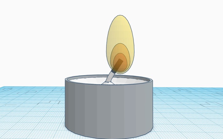 3D design Tea Light - Tinkercad