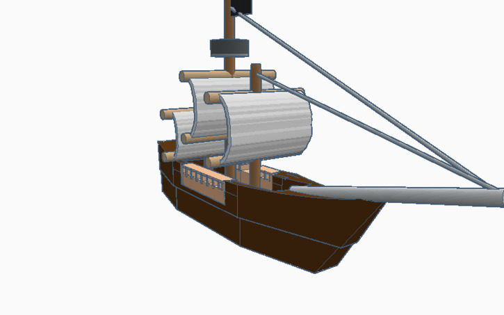 3D design Pirate ship - By BernardoDesign - Tinkercad
