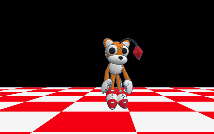3D design Tails Doll (Styled) - Tinkercad
