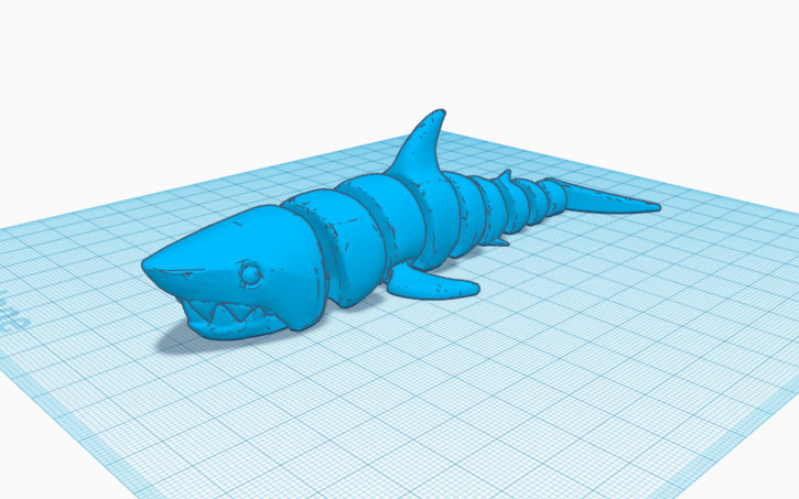 3D design Articulated Shark - Tinkercad