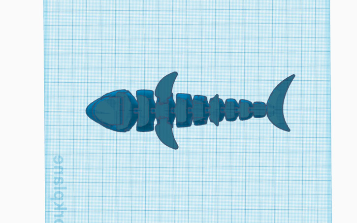 3D design Articulated Shark - Tinkercad