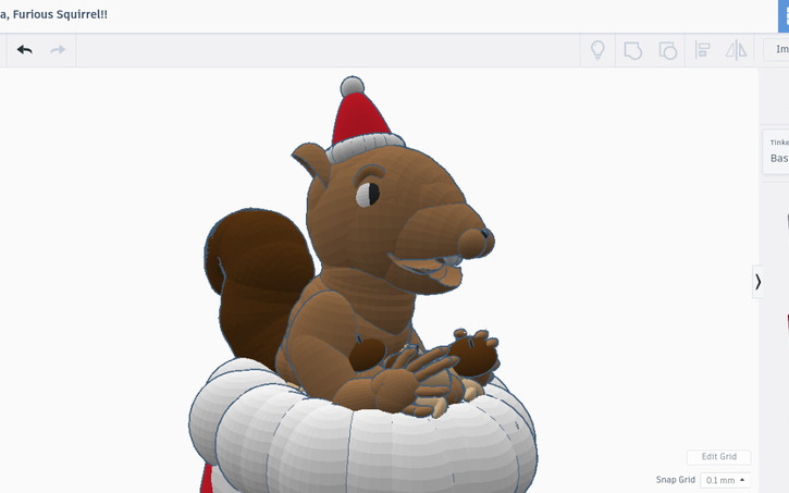 3D design Secret Santa, Furious Squirrel!! - Tinkercad