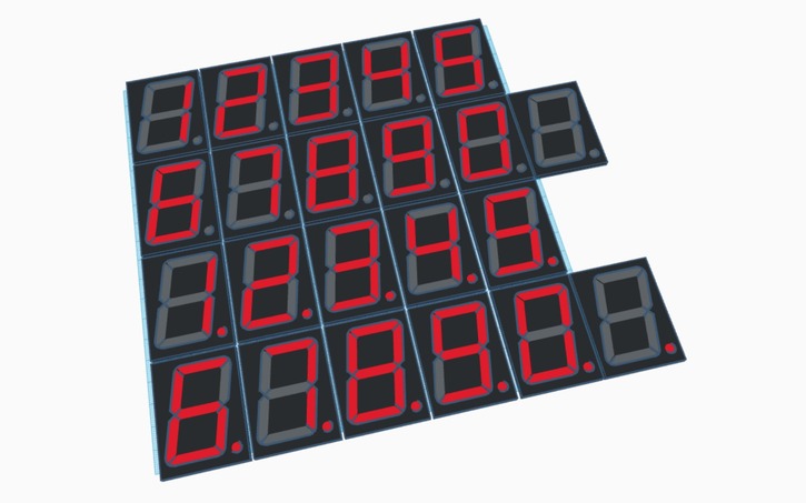 3D design 8 Segment Display (Variations) - Tinkercad