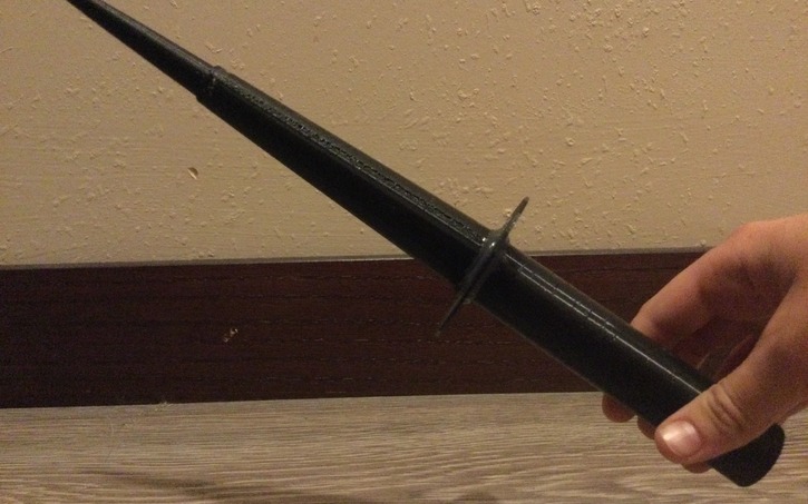 3D design Printable Collapsible dagger - Tinkercad