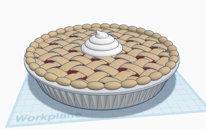3D design An Attempt at a Cherry Pie - Tinkercad