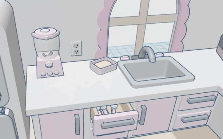 3D design ୧ ⁺˖ kitchen ⊂⊃ !!1 ⊹ ꒱ - Tinkercad