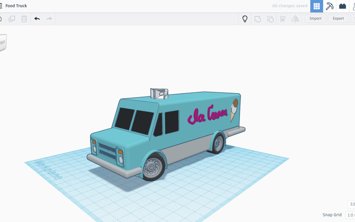 3D design Ice Cream Truck #Tinkertogether - Tinkercad