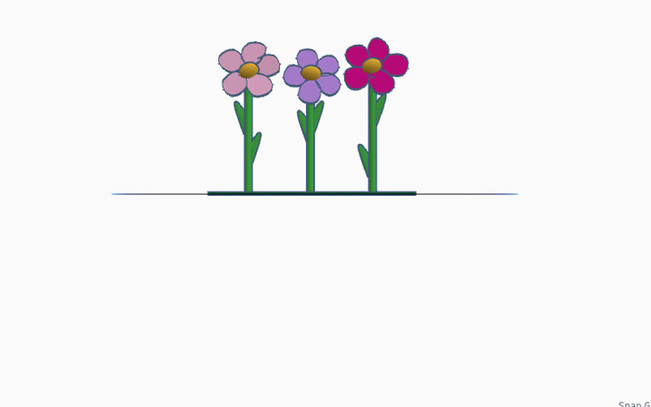 3D design Flowers - Tinkercad