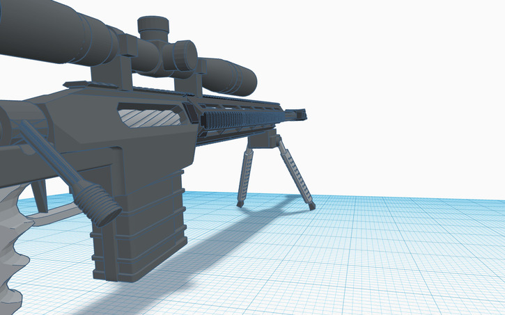 3D design Sniper rifle - Tinkercad