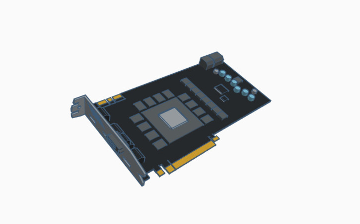 3D design Graphics Card - Tinkercad
