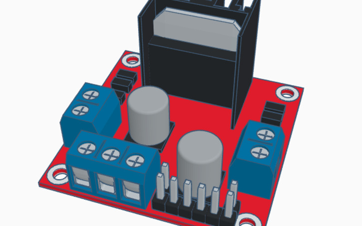 3D design H Bridge L298n - Tinkercad